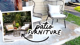 *NEW* Patio Furniture from Target | Latigo 3pc Rattan Patio Chat Set from Opalhouse
