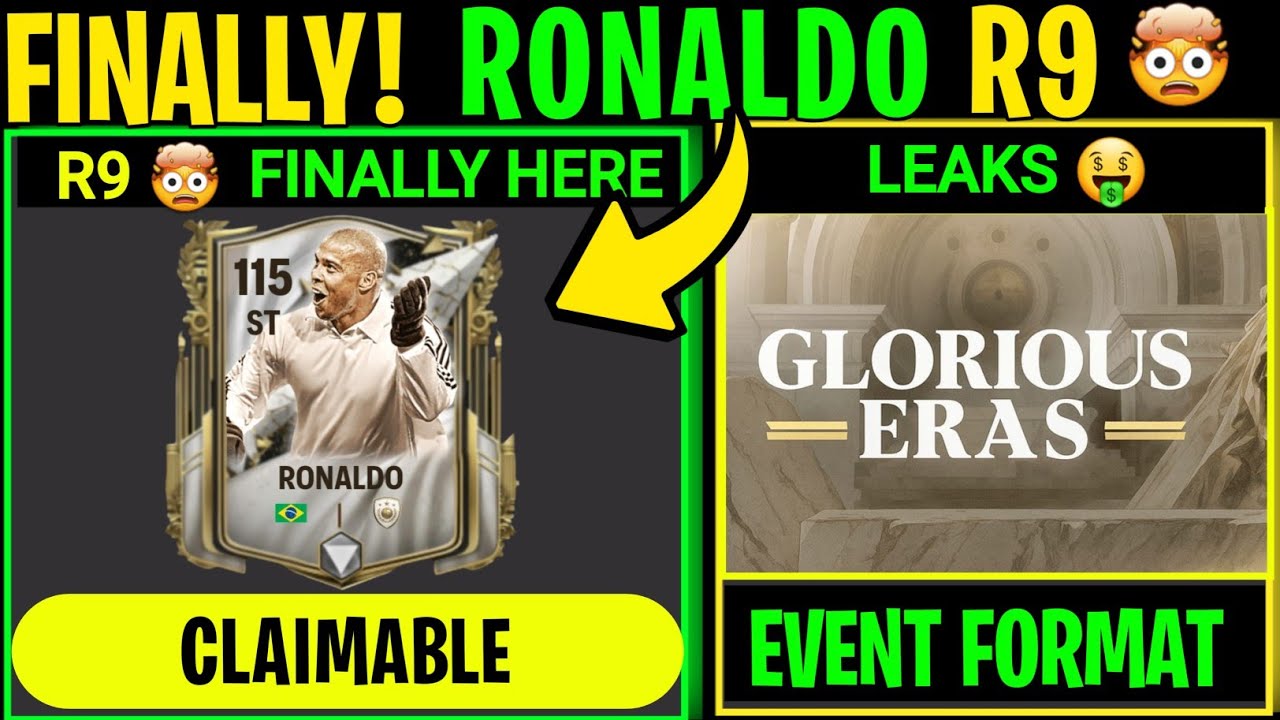 OMG! 115 Ronaldo R9 & 3 Amazing Leaks in FC Mobile | Dynamic FC - YouTube
