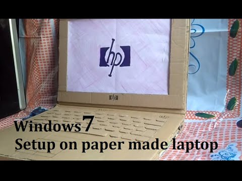 Paper Laptop/ Windows 7 Setup/Hp laptop. - YouTube