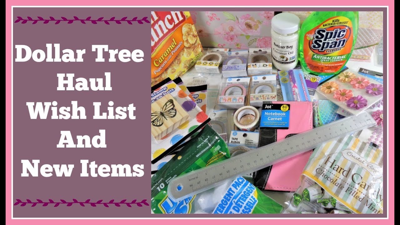 Dollar Tree Haul 💖Wish List Items and 💖New Finds - YouTube