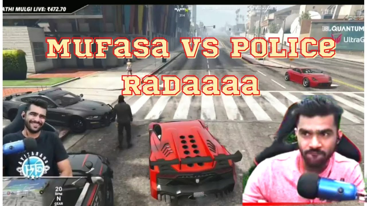 Mufasa Vs Police Rada In TLRP | Shreeman Legend in GTA V |Radaaa - YouTube