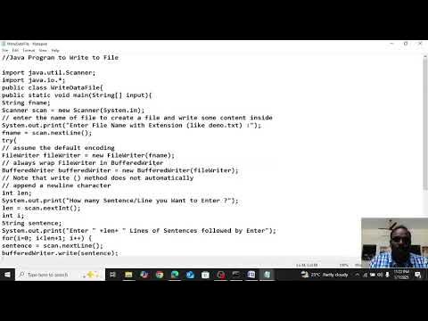 EX.NO. 7 PROGRAM TO IMPLEMENT FILE HANDLING USING IO STREAMS - YouTube