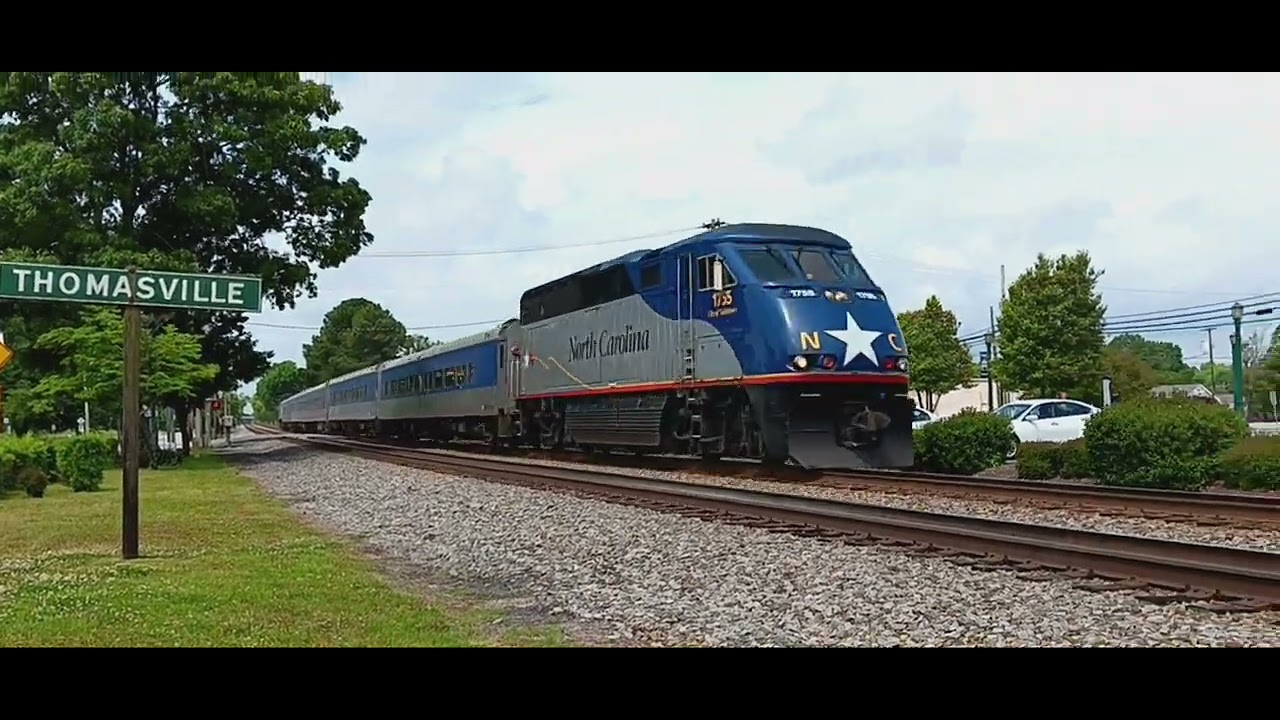 Amtrak 74 with F59PHI 1755 leading - YouTube