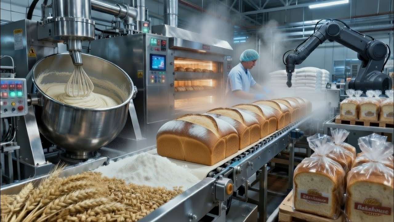 Industrial Bakery Automation: High-Volume Bread Baking and Distribution ...