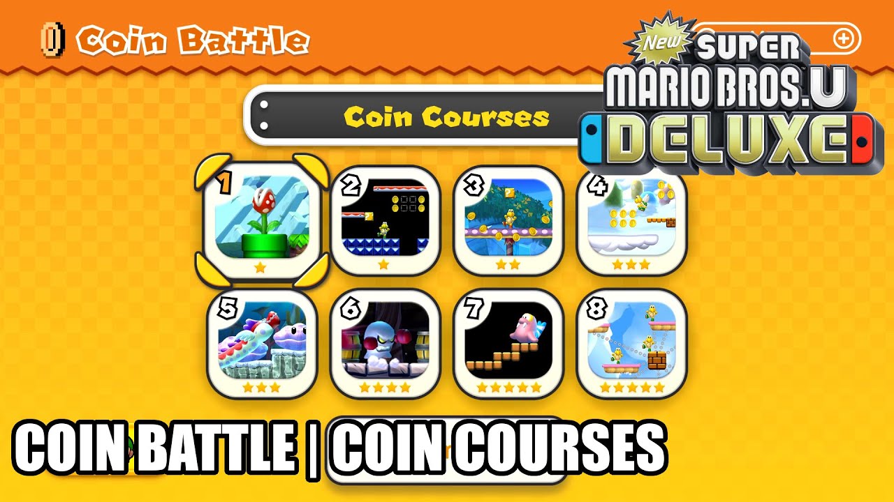 New Super Mario Bros. U Deluxe - Coin Battle | Coin Courses [Nintendo ...