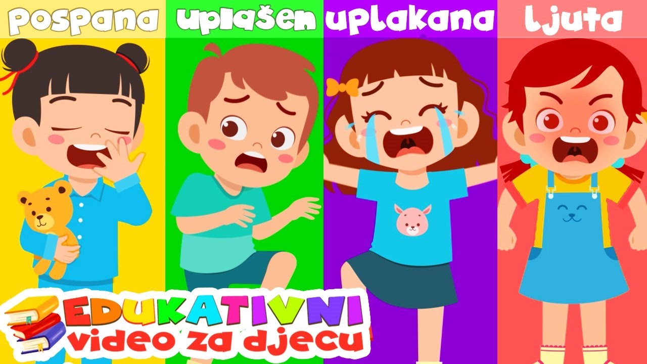 Učimo osjećaje i emocije + Suprotne riječi 📚 EDUKATIVNI CRTIĆ za djecu ...