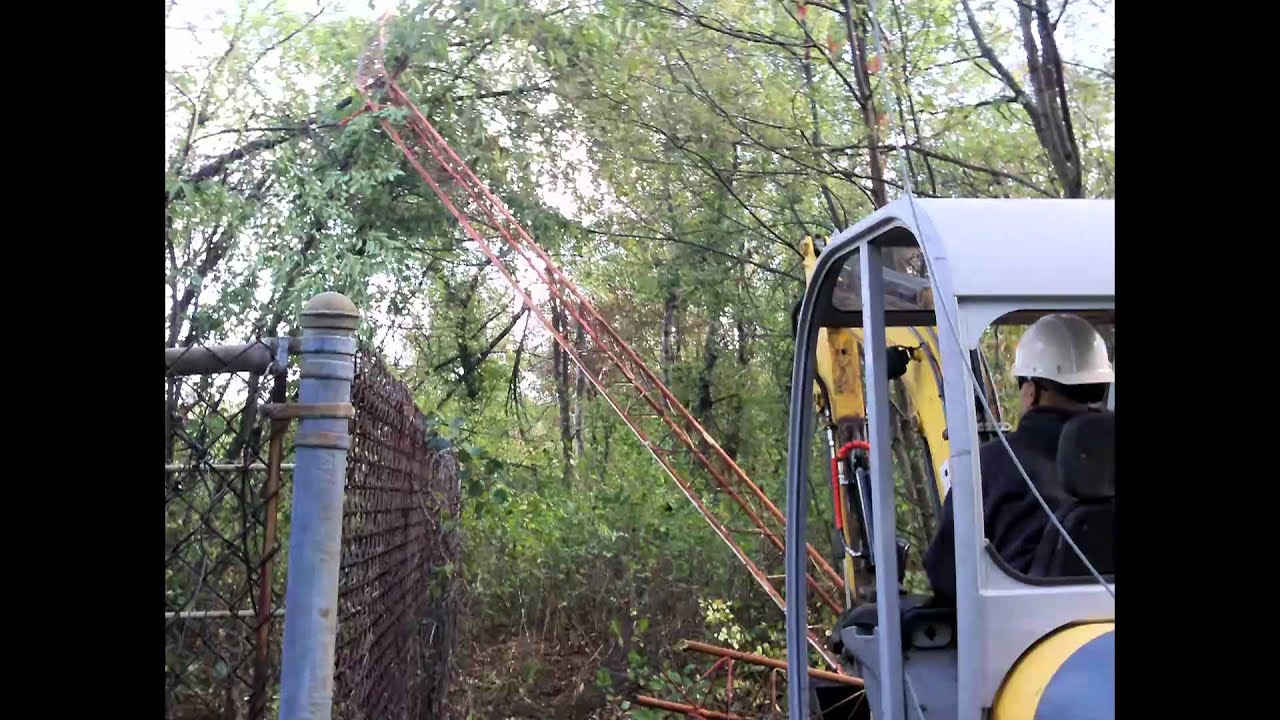 120' Rohn Radio Tower Drop - YouTube