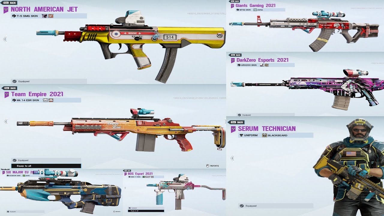 New Esports Skins , Seasonal Skins and Attachment skins - Operation ...