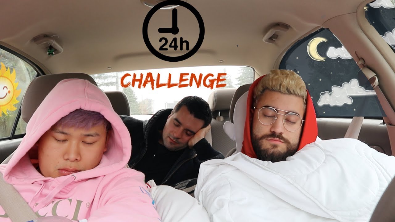 24 HOURS OVERNIGHT CHALLENGE IN MY CAR W/ DAVIDPARODY - YouTube