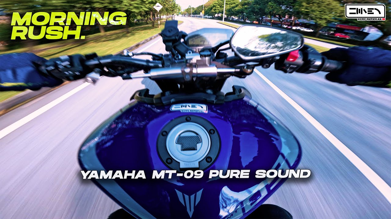 MORNING RUSH | Yamaha MT-09 + Yoshimura R55 Pure Sound [5.3K Downscale ...