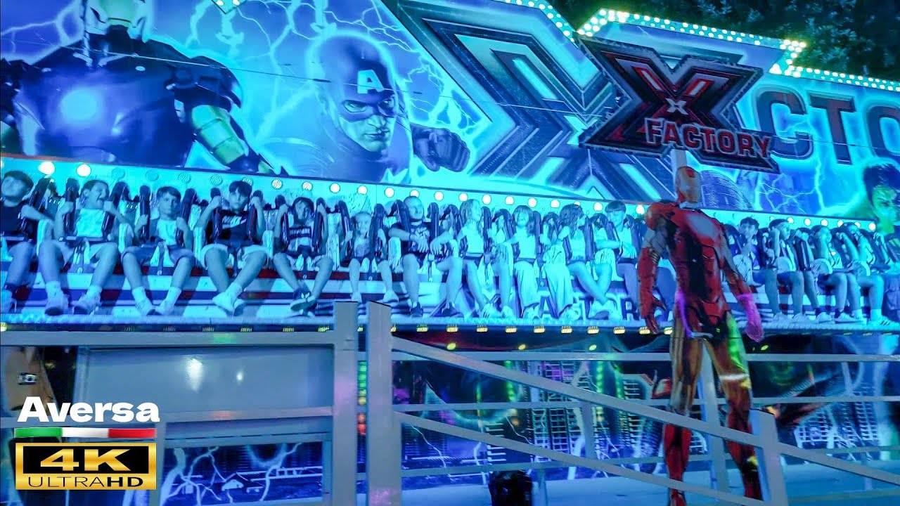 X FACTORY Giostre 2024 Rides 🇮🇹 Lunapark 4K Aversa - YouTube