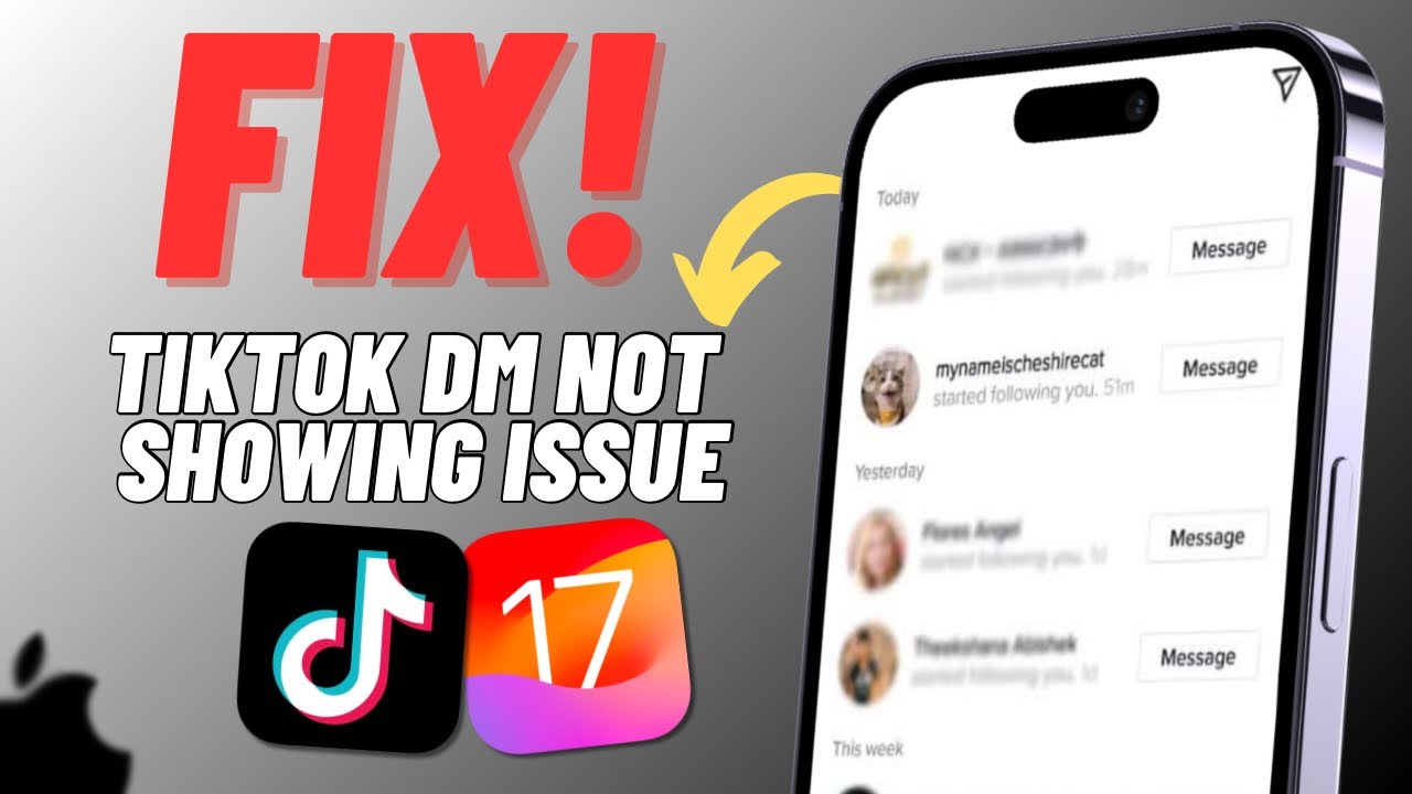 How To Fix Tiktok Direct Message Option Not Showing Issue - YouTube