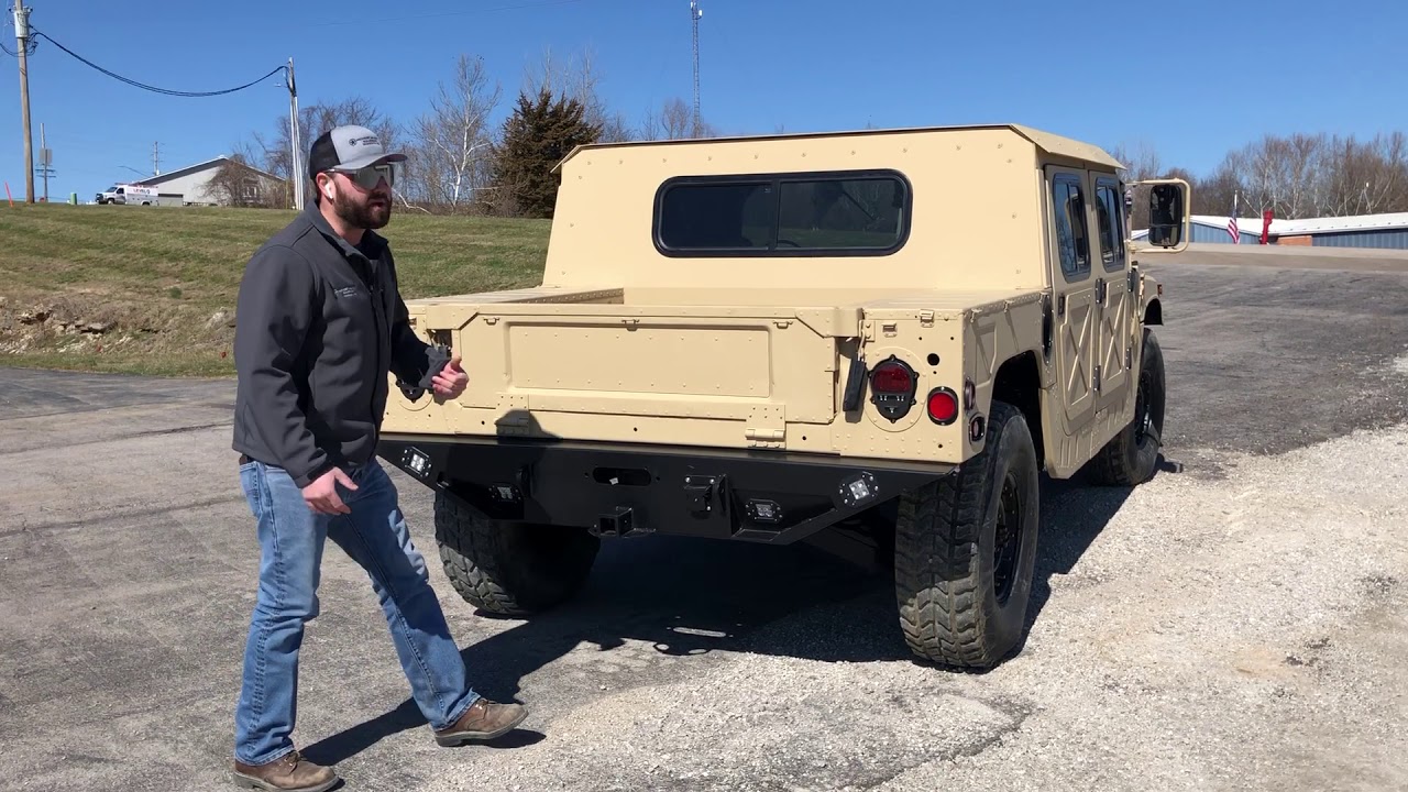 Rear Winch Step Bumper with Reverse/Accessory Light for HMMWV/ Humvee ...