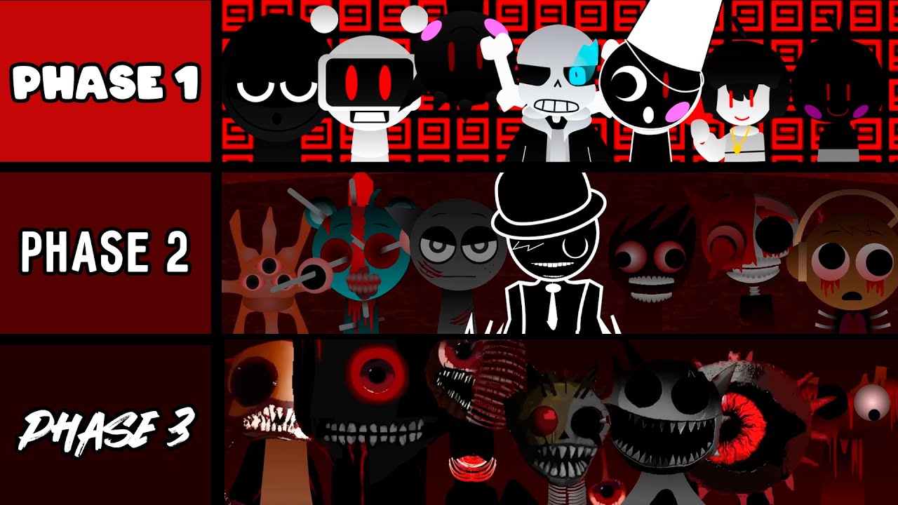 The Scariest Sprunki Phase Compilation Incredibox New Mod Faceoff Phase ...