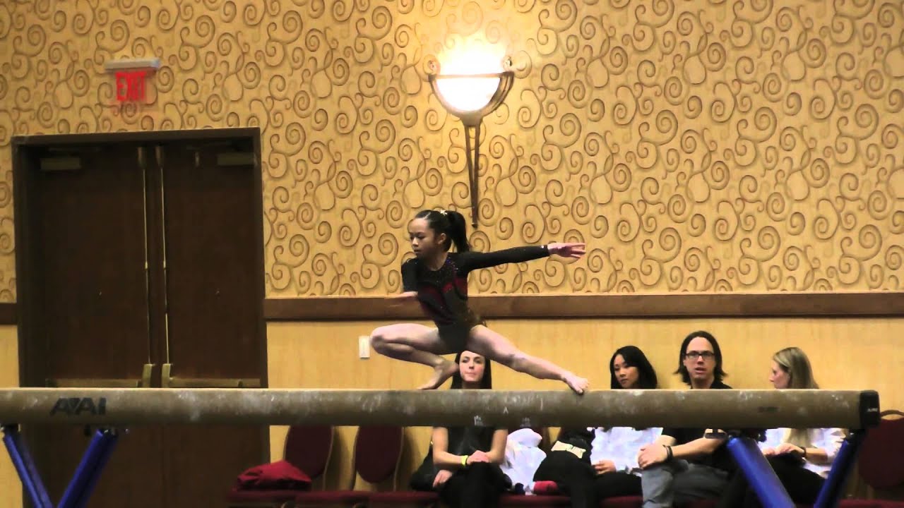 Emma - 2014 WOGA Classic Level 10 Beam Routine - YouTube