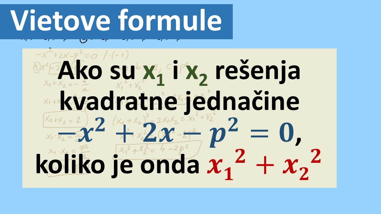 Vietove formule zadatak - Pripremna nastava za upis na fakultet - YouTube