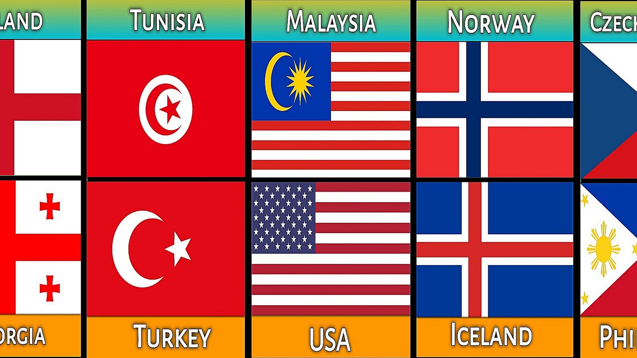 Similar Flags From Different Countries (Part 1) - YouTube