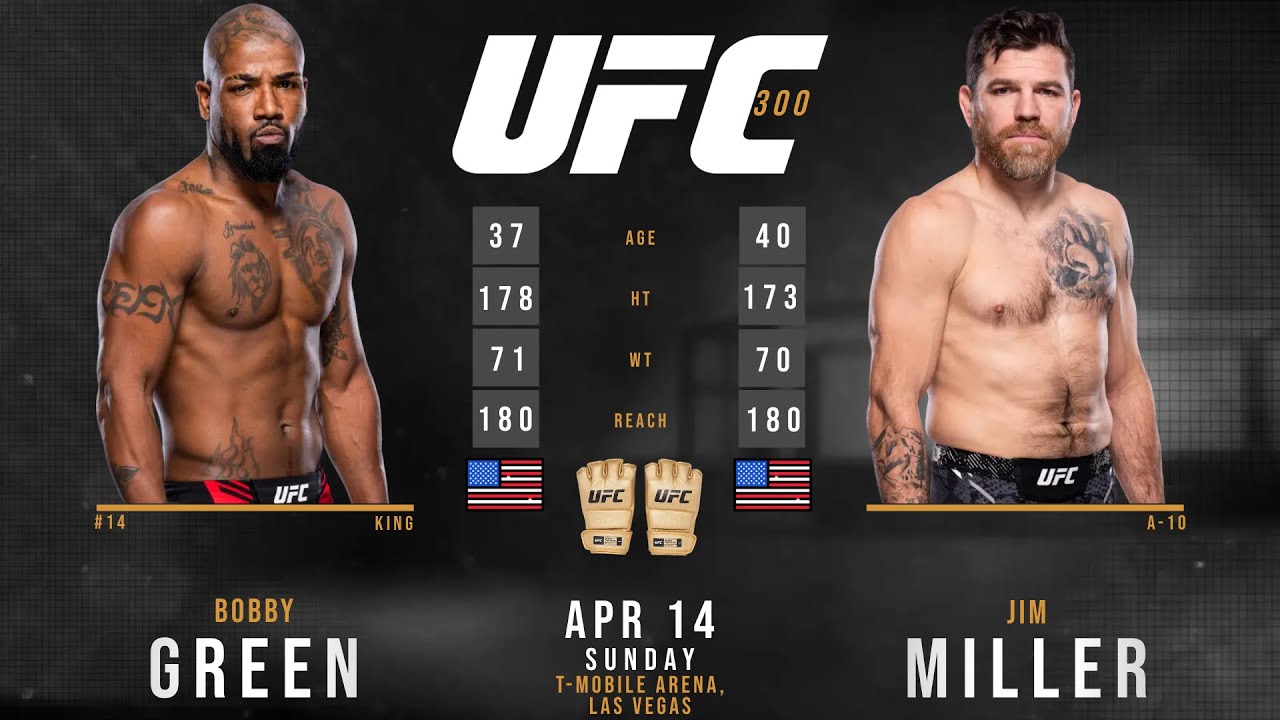 BOBBY GREEN vs JIM MILLER Full Fight UFC 300 - YouTube