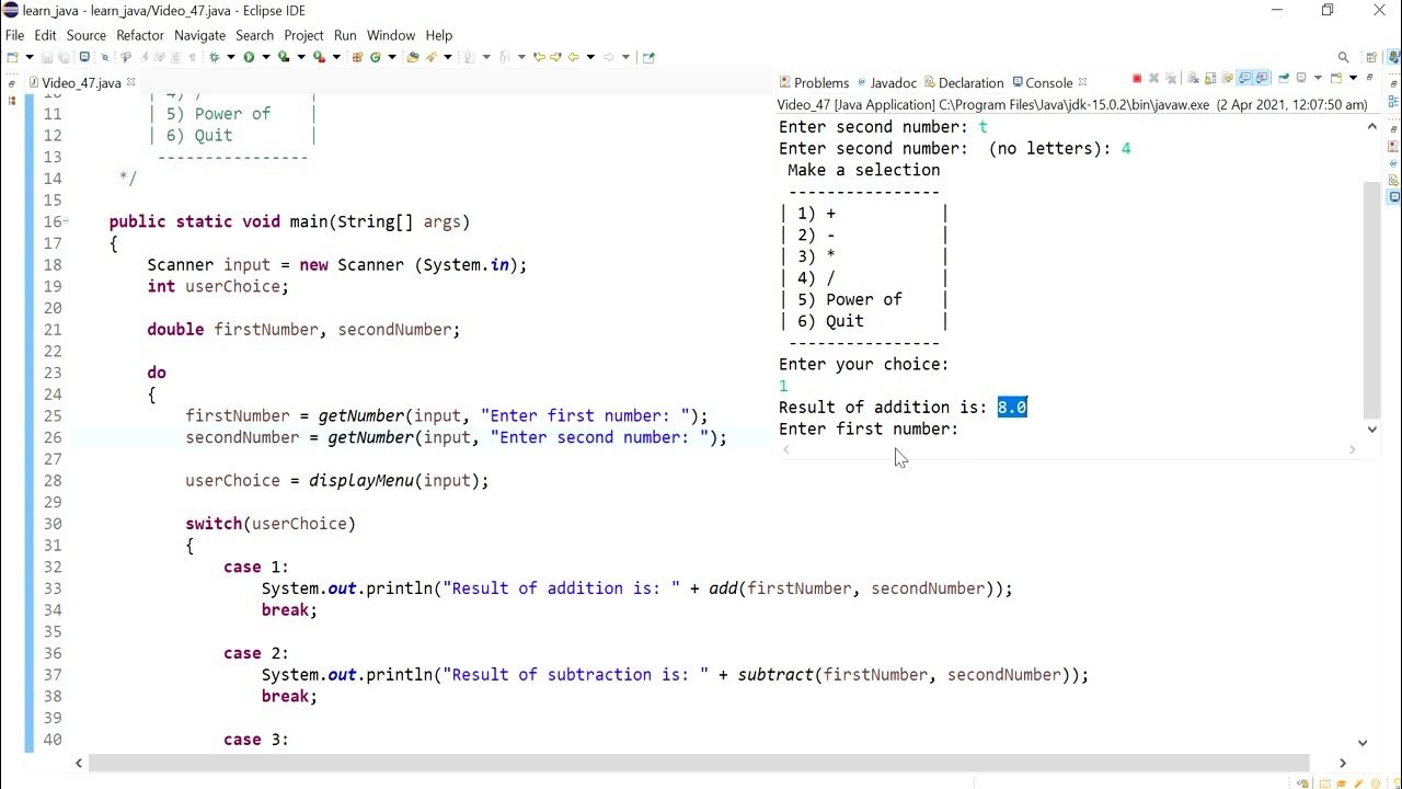 Java 47: A method that takes a scanner reference variable as an ...
