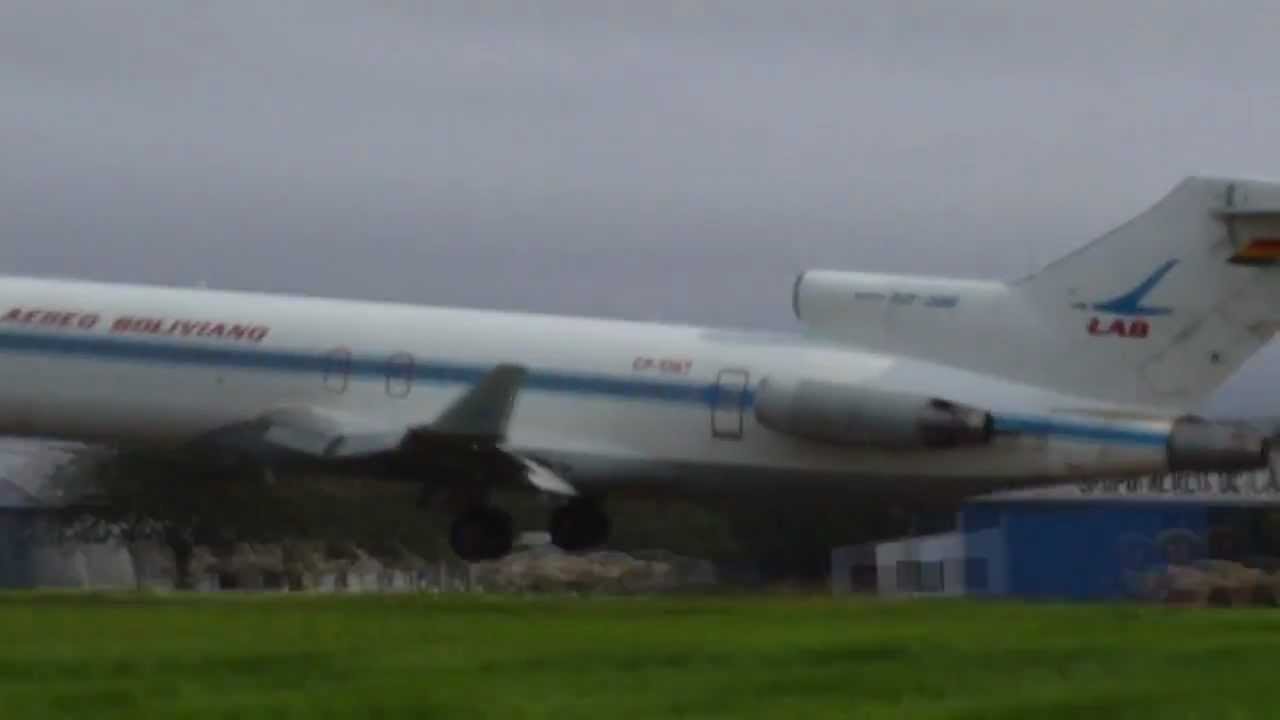 Boeing 727 TAM Takeoff - LAB Landing - El Trompillo (SLET) Bolivia ...