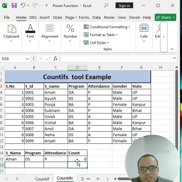 #Countifs() function in excel - YouTube
