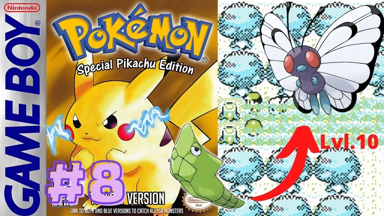 Pokemon Yellow - #8. Metapod Evolve To Butterfree - YouTube