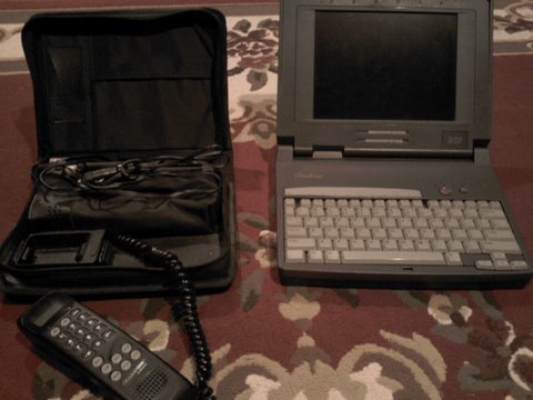 Time Machine - An old Compaq and car phone - YouTube