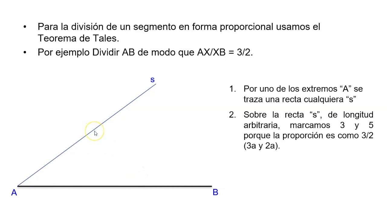 División de un segmento en forma proporcional - YouTube