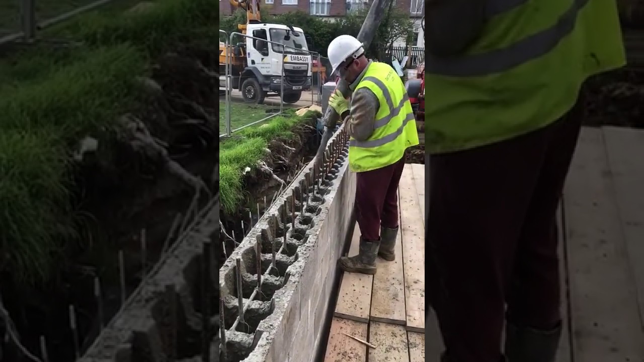 Stepoc retaining wall - YouTube