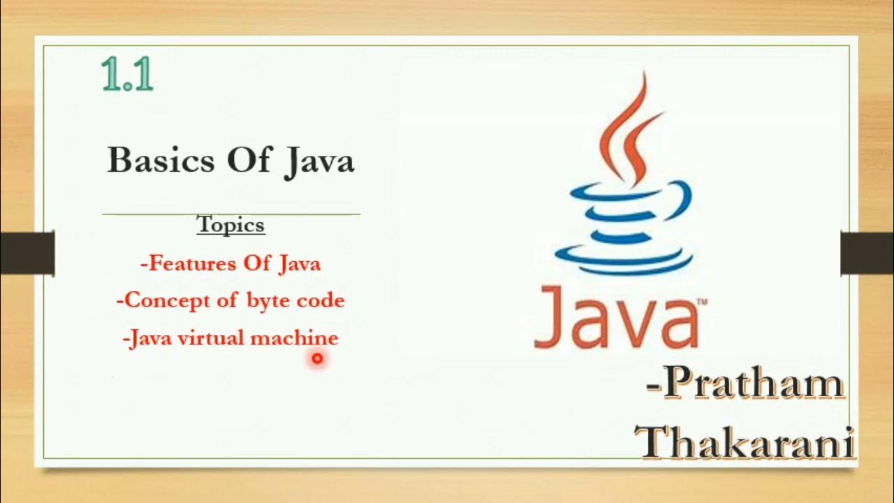 1.1| Java Programming with OOP concept | GTU | Basics of java| by ...