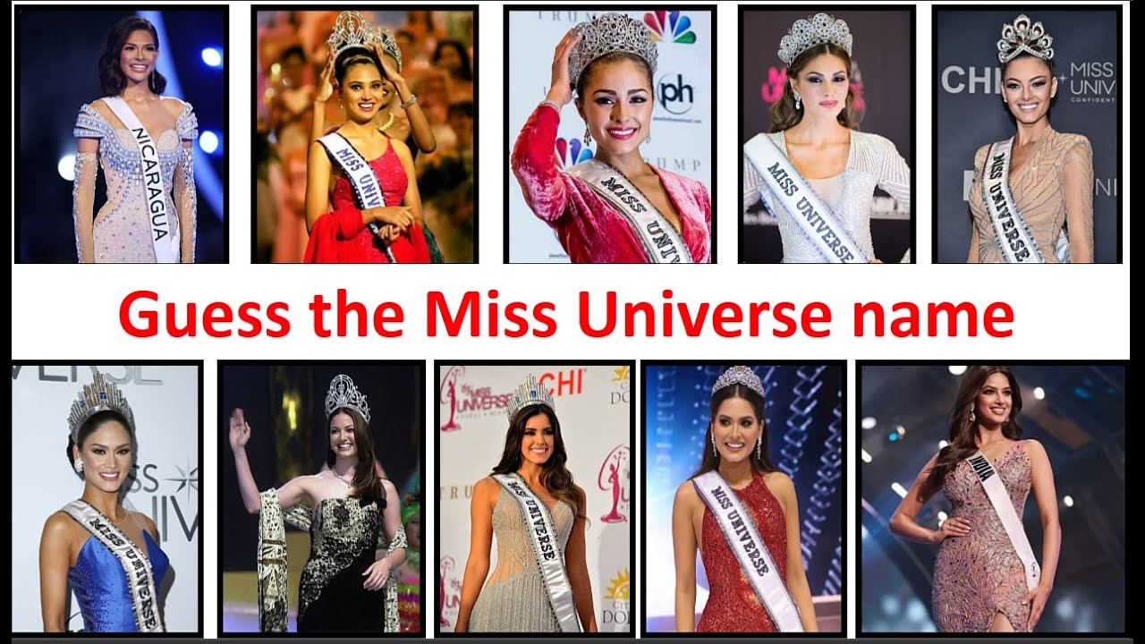 Guess the Miss Universe name from their picture | Miss Universe name ...