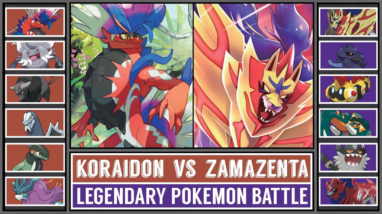 Legendary Pokémon Battle: KORAIDON vs ZAMAZENTA - YouTube