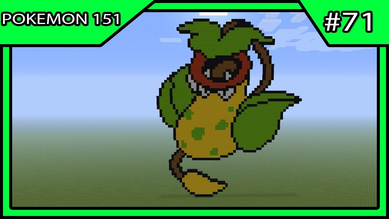 Minecraft Tutorial: Pokemon Pixel Art Victreebel - YouTube