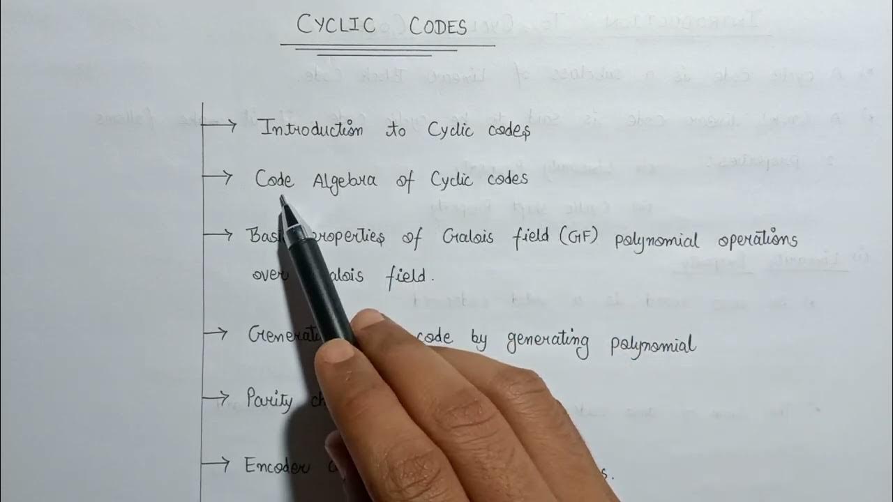 Cyclic Codes | Information Theory and Coding - YouTube