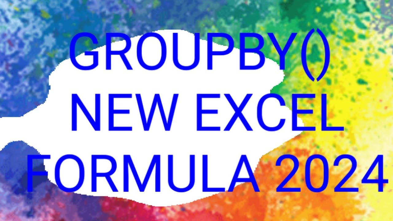 Groupby() new excel formula in tamil 2024 . upcoming latest excel ...