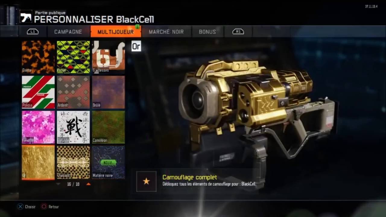 Camouflage bo3 matiere noire - YouTube