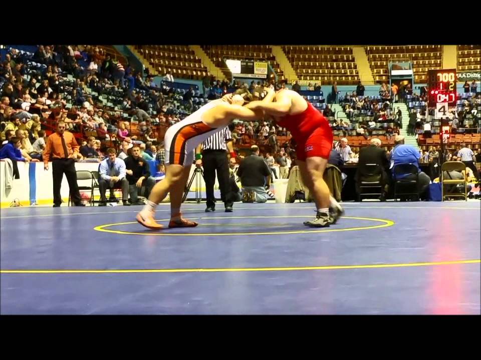 Class AAA 285-pound 5th place bout: Michael Wolfgram vs. Brock Hartman ...