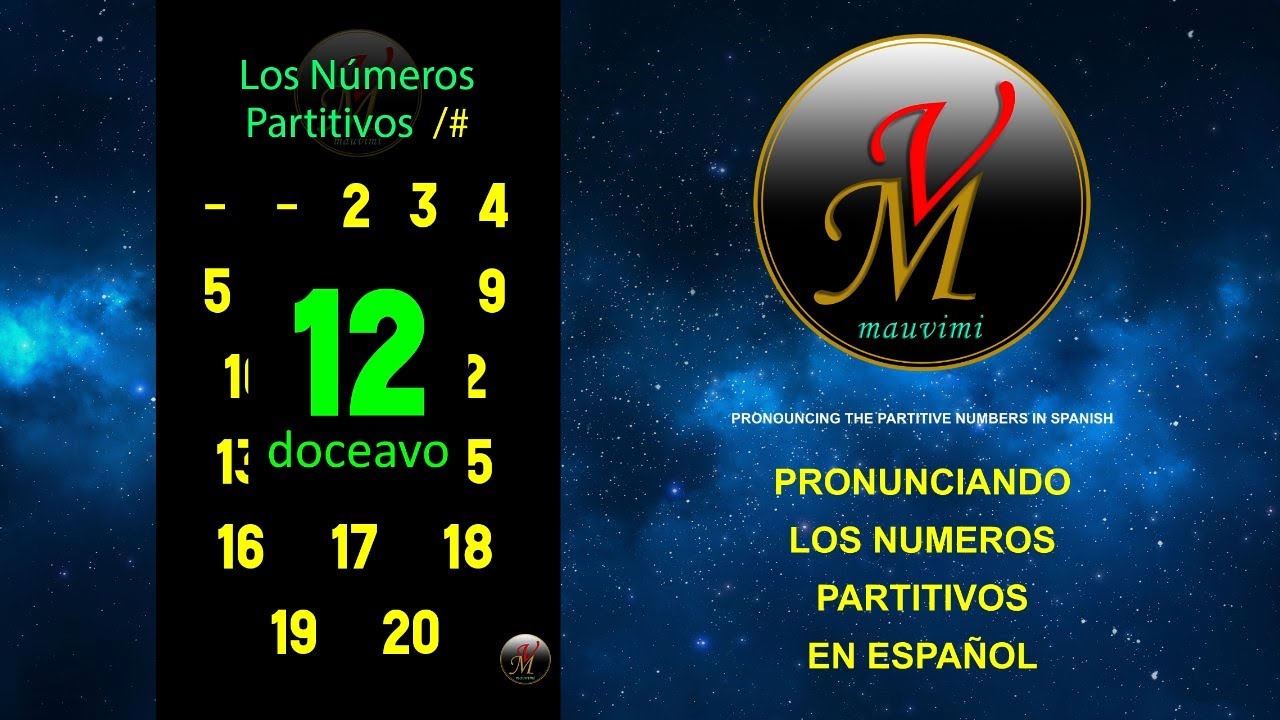 Pronunciando los Números Partitivos en Español - YouTube