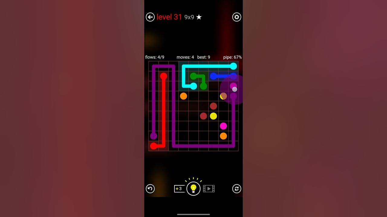 FLOW FREE MANIAS 9x9 LEVEL 31 COMPLETE SOLUTION #android #games #level ...