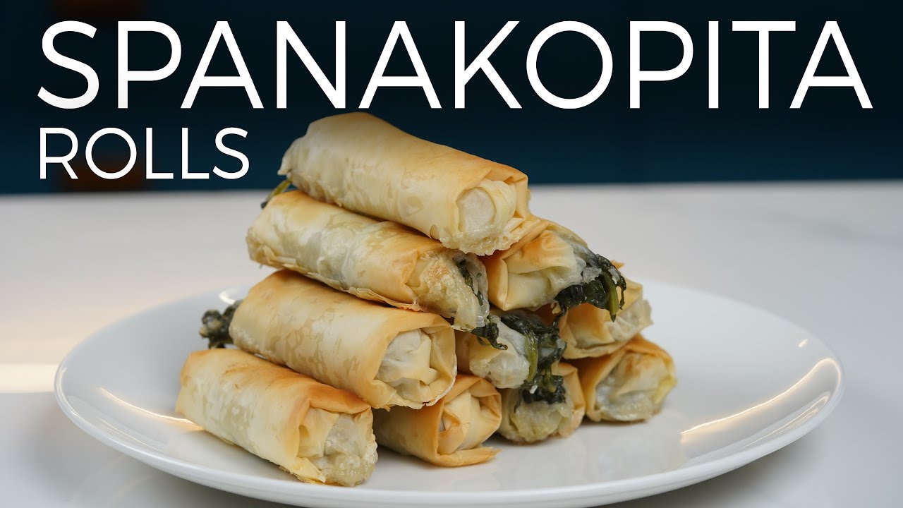 Spanakopita Rolls | Greek Spinach Pie | Traditional & Delicious | Vegan Recipe - YouTube