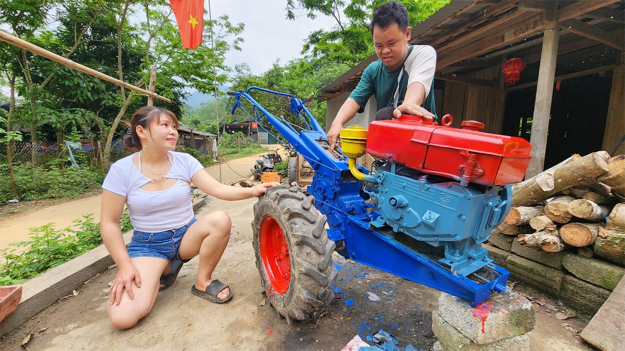 Genius girl: repair restore broken diesel engine / repair girl - YouTube