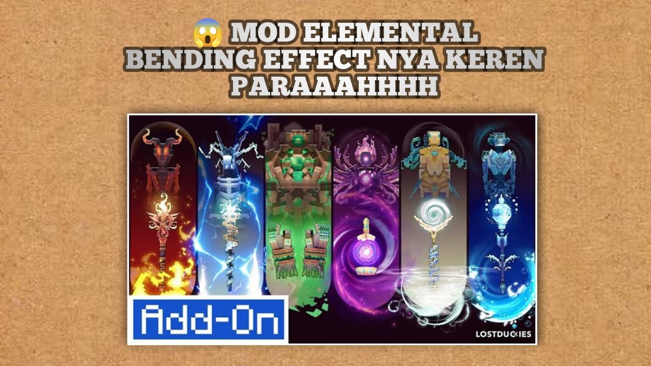 MOD MARCKET PLACE MCPE ELEMENTAL BENDING EFFECT NYA KEREN BANGET COO ...
