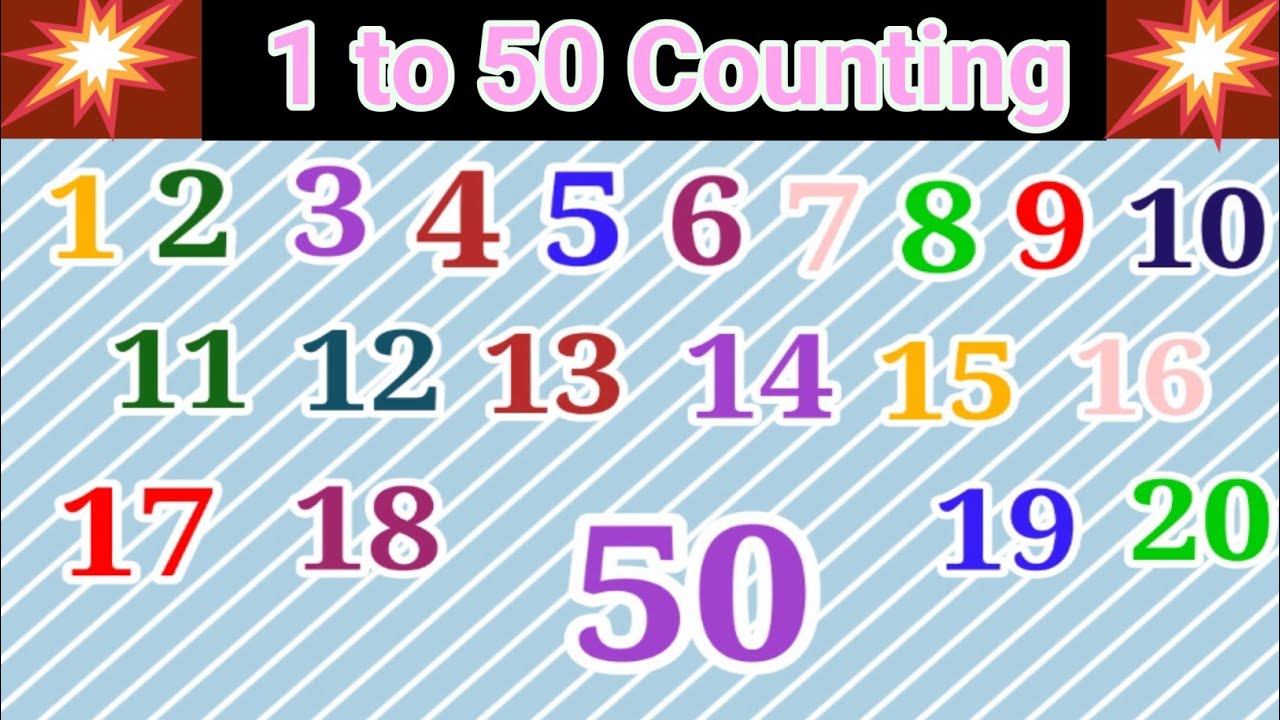 1 to 50 Counting | counting 1 to 50 | count 1 to 10 | count ...