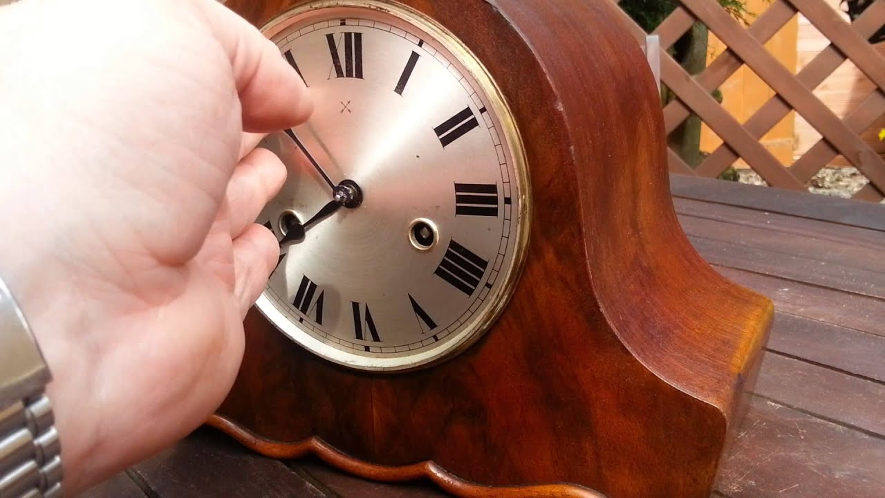 Vintage German hac clock needs pendulum - YouTube