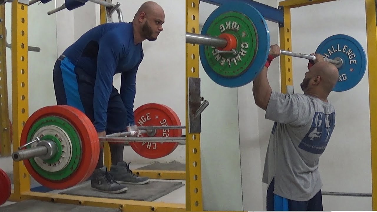 Deficit DL, Graduated Deadlift Struggle Sets & OHP ft. Kanishk Mittal ...