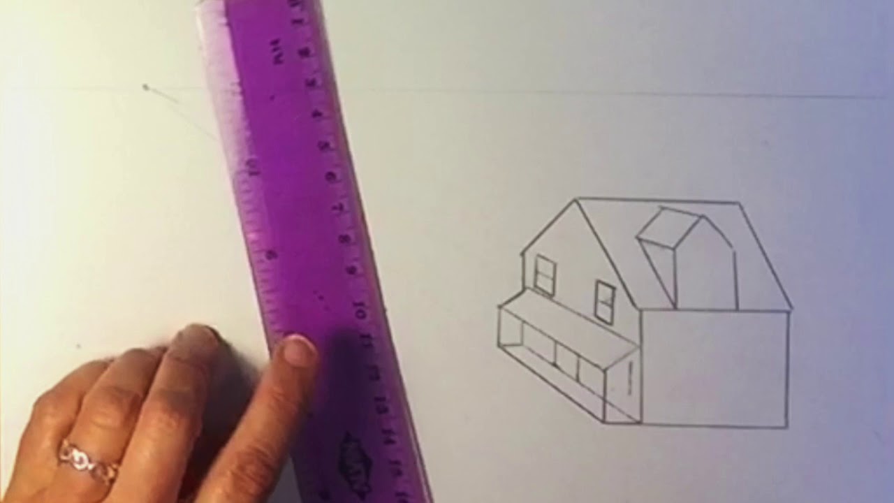 Drawing A Farm In One Point Perspective Part 1 The Farmhouse Youtube