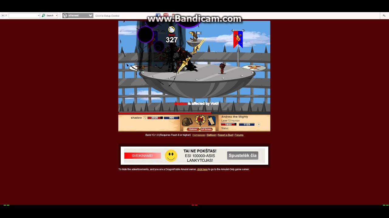 DragonFable Shadow Hunter Armor testing - YouTube