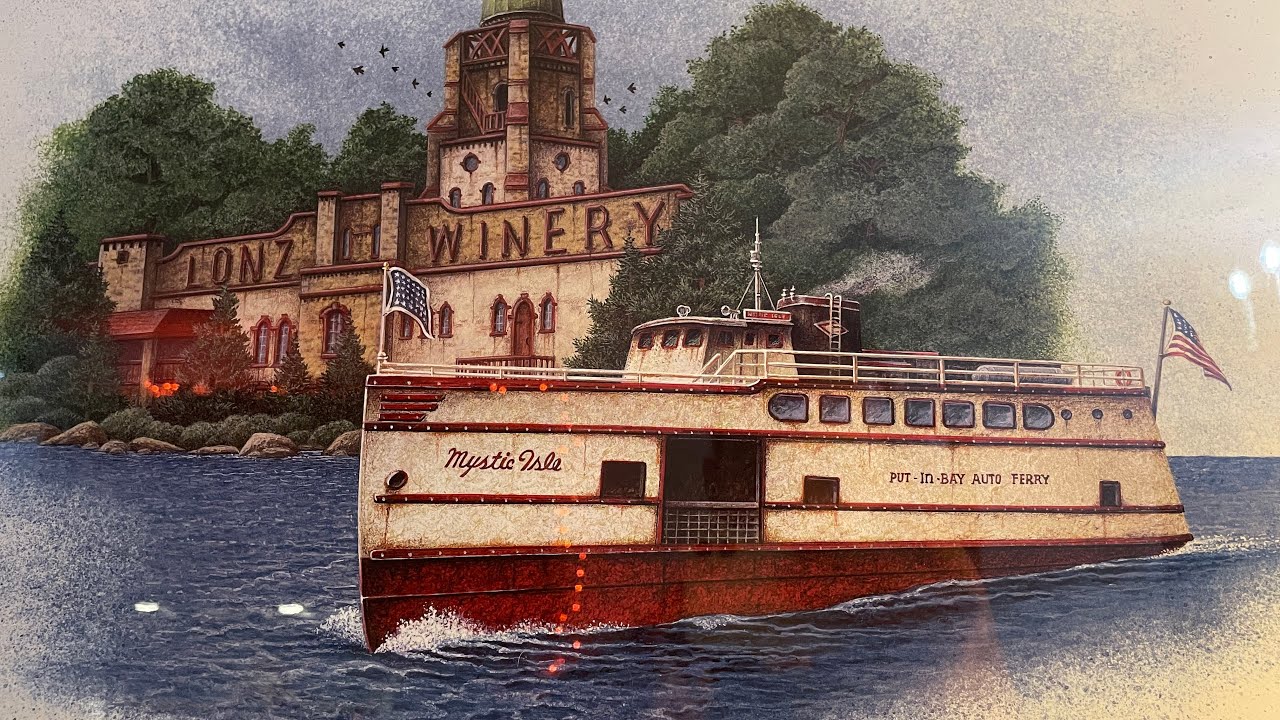 🍇 Middle Bass Island, OH. Lonz Winery Mansion Renovation Ribbon Cutting ...