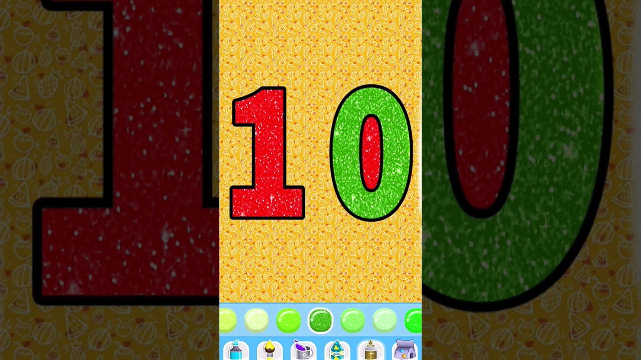 12345 drawing, colouring, painting video for kidz #art #shorts # ...