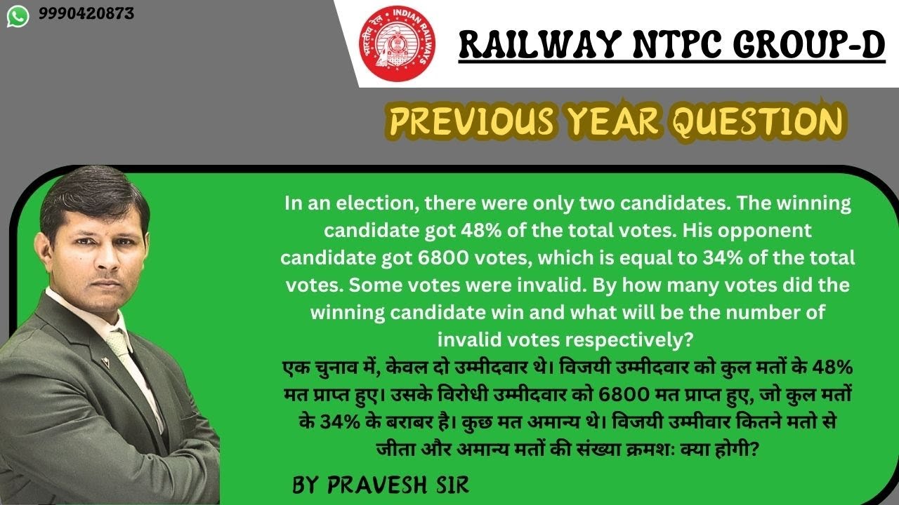 In an election, there were only two candidates. The winning candidate ...